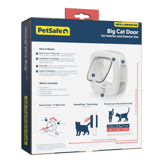 PetSafe Big Cat Door with 4 Lock Settings [ PPA00-17878 ]