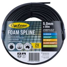 Cyclone Pro Series Insect Fly Screening Foam Spline 5.0mm x 30m ...