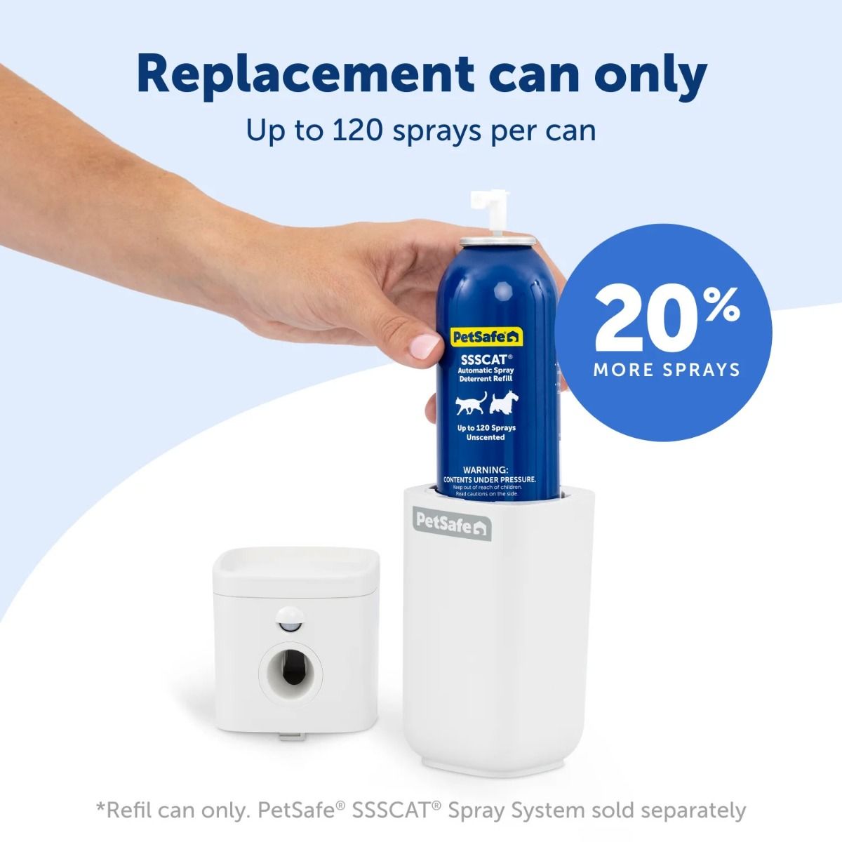 PetSafe SSSCAT Spray Deterrent Refill Can 115ml - 3 Can Bulk Pack ...